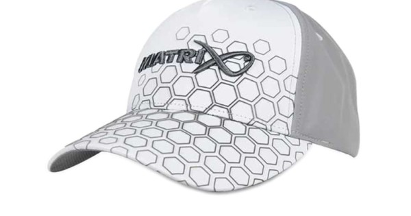 MATRIX Hex Print Baseball Cap White